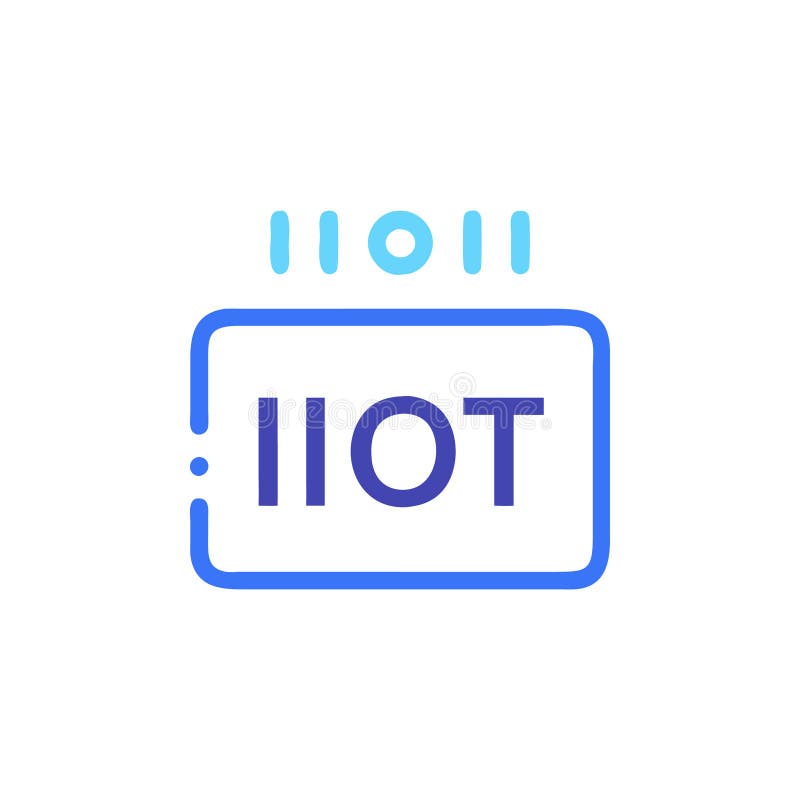 Essential IIoT Icon for Industrial Solutions Stock Photo - Illustration ...