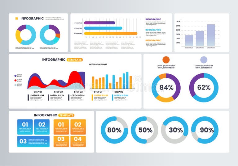 Essential Infographic Elements Vibrant, Flat-Style Graphics Ideal for ...