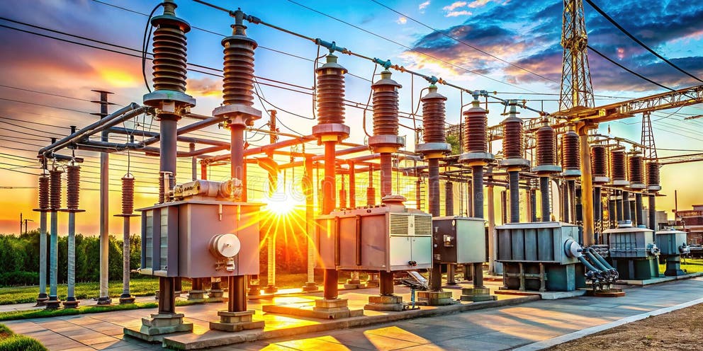 Essential Infrastructure a Powerful HighVoltage Substation Showcasing ...