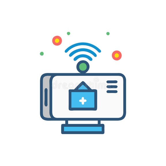 Essential IoT Device Icon for Smart Solutions Stock Photo ...