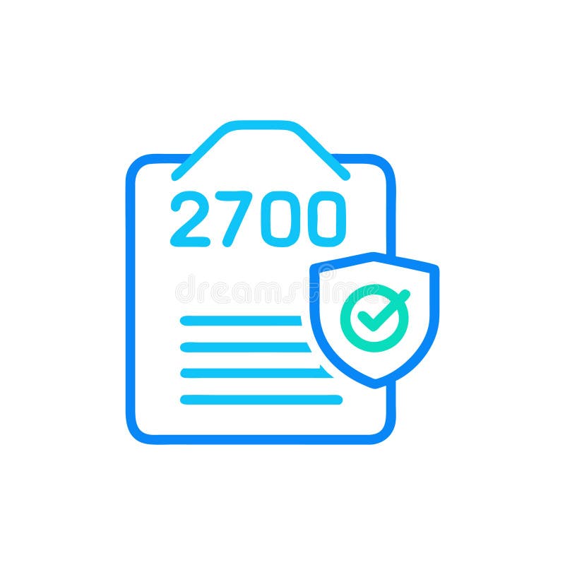 Essential ISO 27001 Icon for Security Practices Stock Image ...
