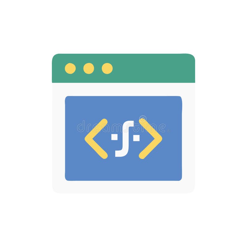 Essential JavaScript Code Icon for Developers Stock Photo ...