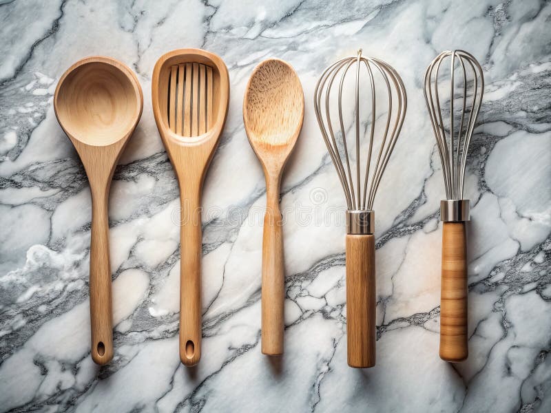 Essential Kitchen Utensils a Stylish Set for Culinary Excellence on a ...