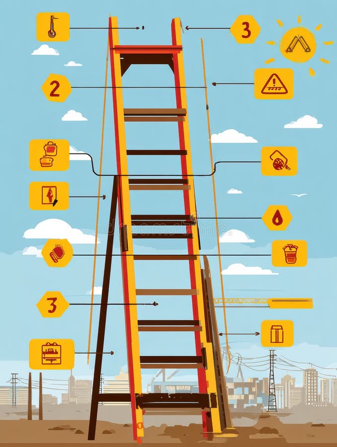 Essential Ladder Safety Tips Illustrated with Construction Visuals and ...