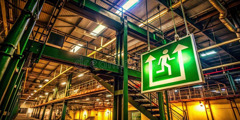 Essential LowLight Warehouse Fire Escape Signage for Emergency ...