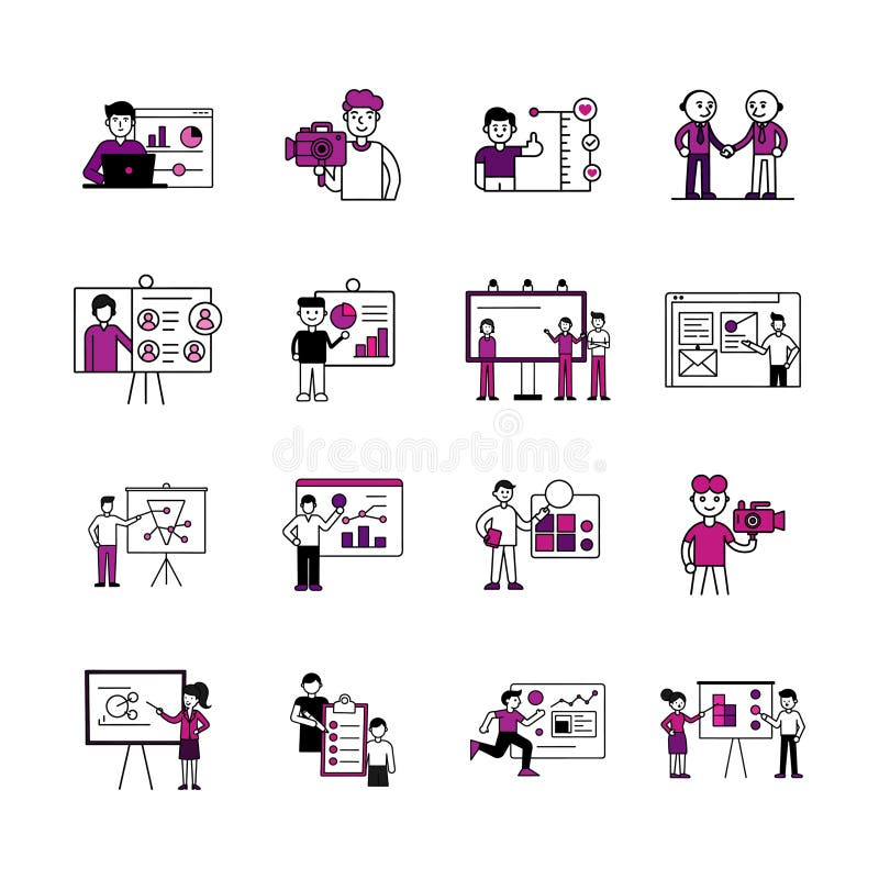 Essential Marketing Concepts Illustration Bundle Stock Vector ...