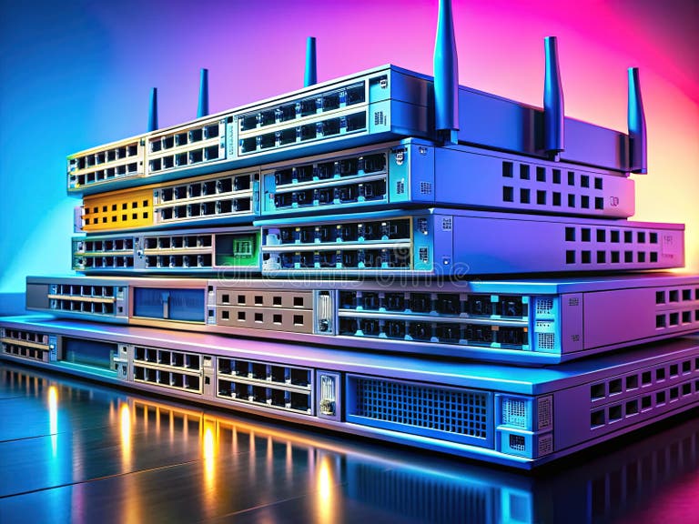 Essential Network Hardware Stack Routers Switches and Data Center ...