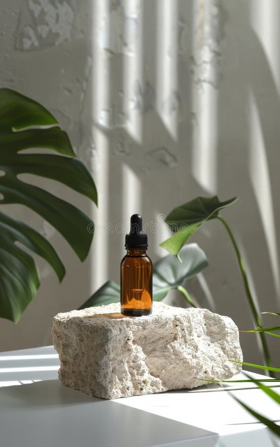 Essential Oil Bottle on Rock Stock Image - Image of health, wellbeing ...