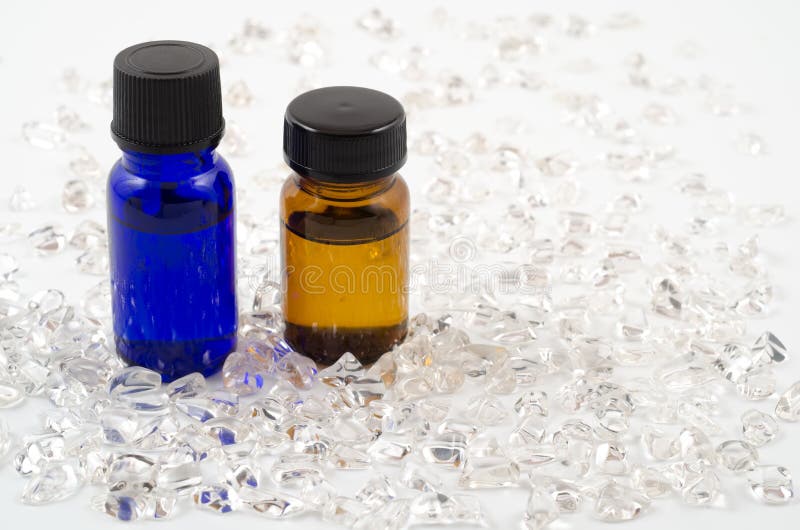 Essential oil and crystal stock photo. Image of care - 27717400
