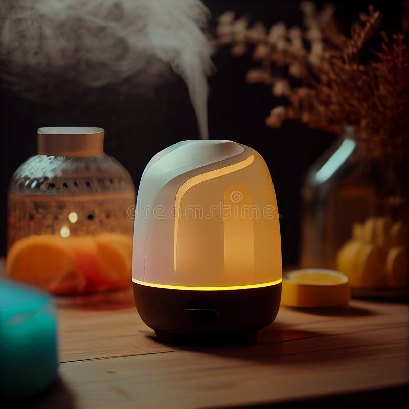 Essential Oil Diffuser in Use Stock Illustration - Illustration of ...
