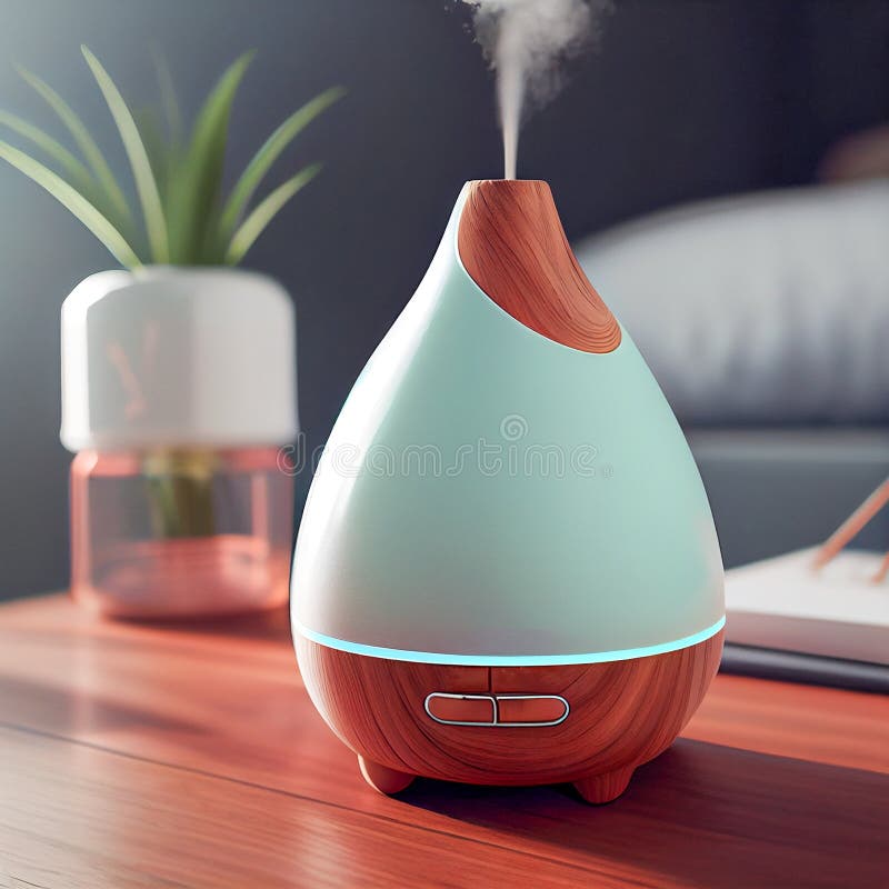 Essential Oil Diffuser in Use Stock Illustration - Illustration of oils ...