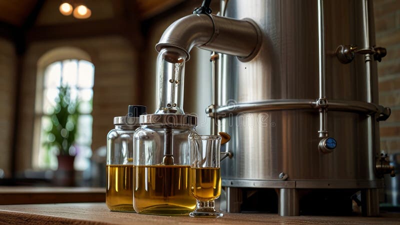 Essential Oil Distillation Process Stock Illustration - Illustration of ...