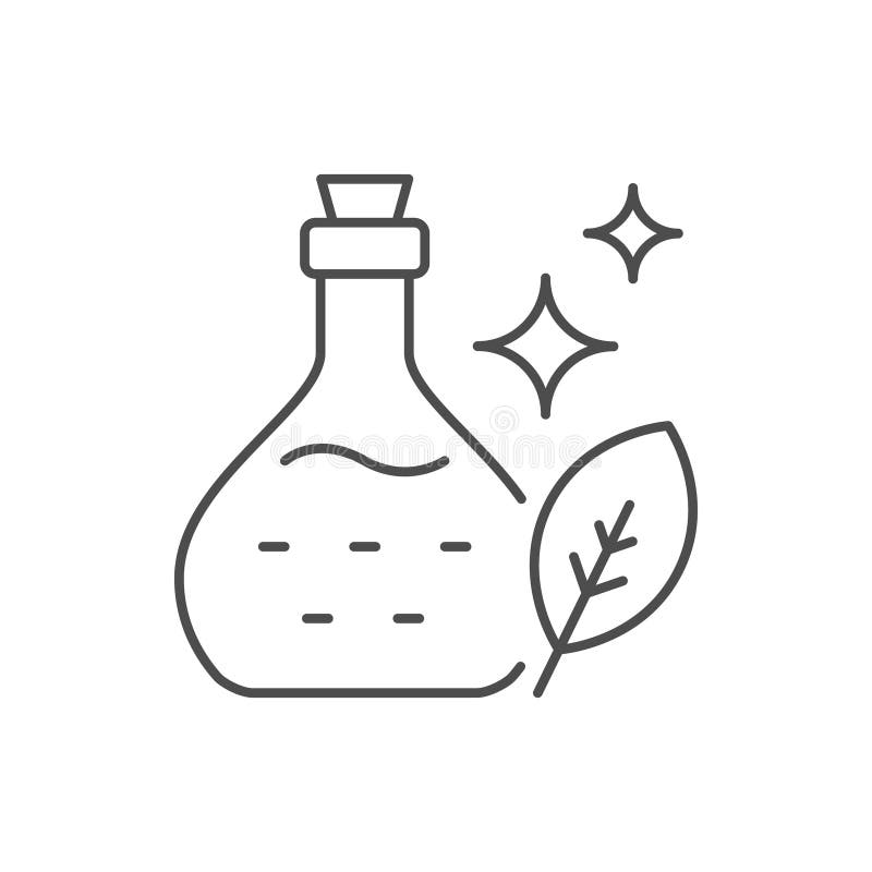 Essential Oil Line Outline Icon Stock Illustration - Illustration of ...