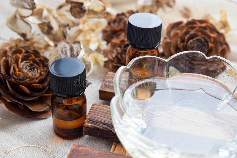 Essential Oils with Autumn Plants Stock Image - Image of essential ...