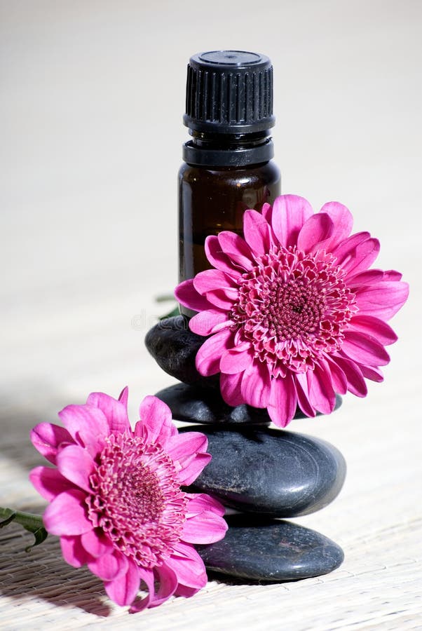 Essential oils and flowers stock image. Image of flowers - 15006785
