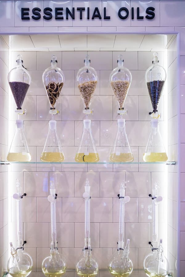 Essential Oils Making in Laboratory Stock Photo - Image of shiny, glass ...