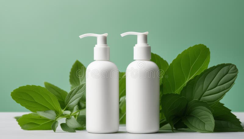 Essential Oils for a Natural Touch Stock Illustration - Illustration of ...