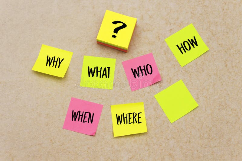 The Essential Questions and Answers Section on Sticky Note. Stock Image ...