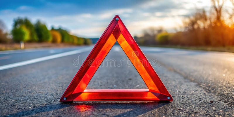 Red Breakdown Triangle Stock Illustrations – 320 Red Breakdown Triangle ...