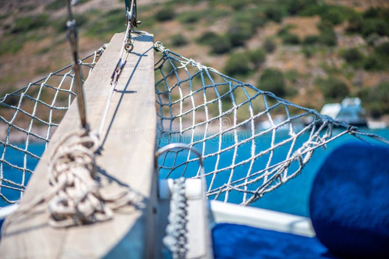 Essential Sail Components: a Close Look at Ship Rigging Stock Photo ...