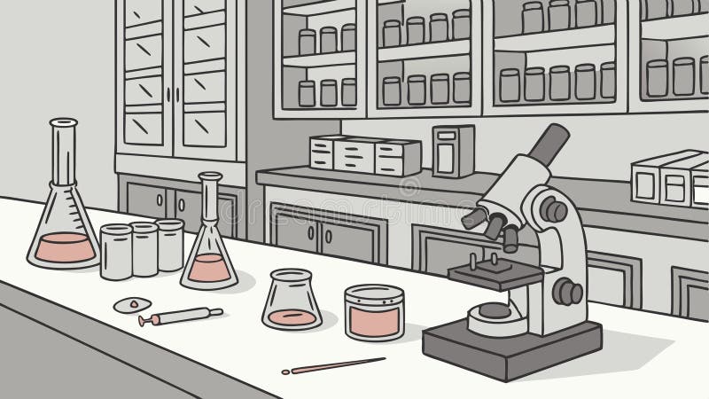 Essential Scientific Laboratory Setup and Tools, Vector Design ...