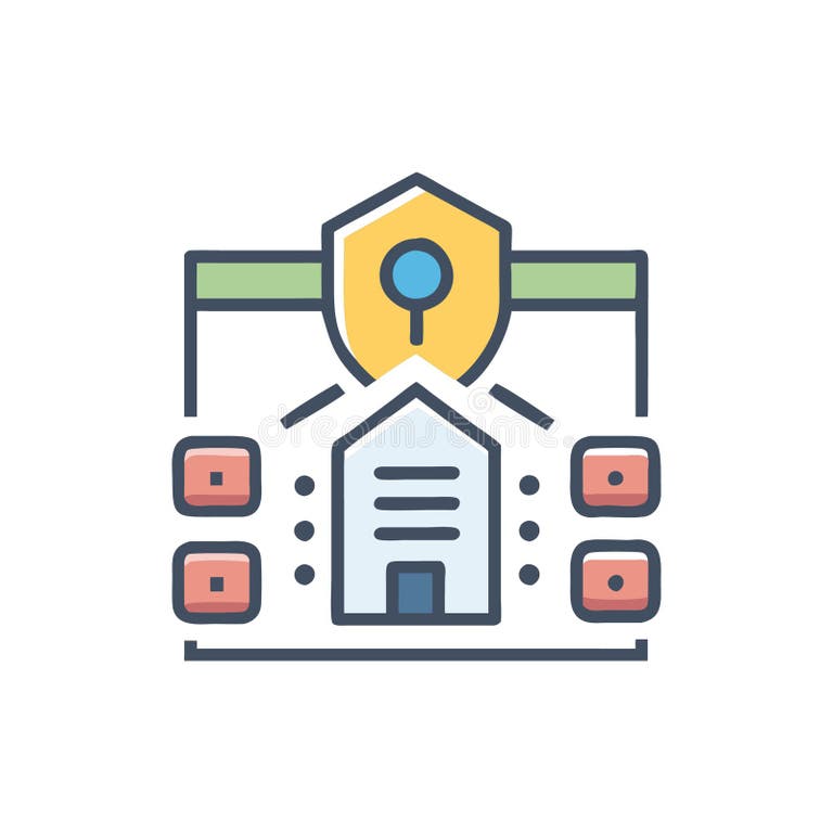 Essential Security Architecture Icon for Management Stock Image ...