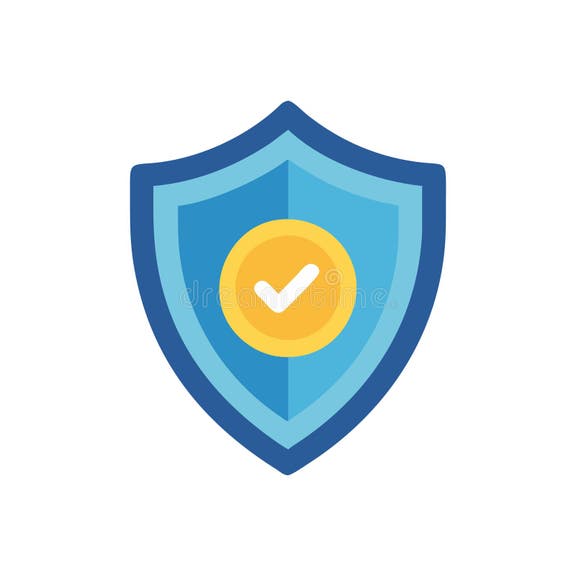 Essential Security Shield Icon for Safety Stock Illustration ...