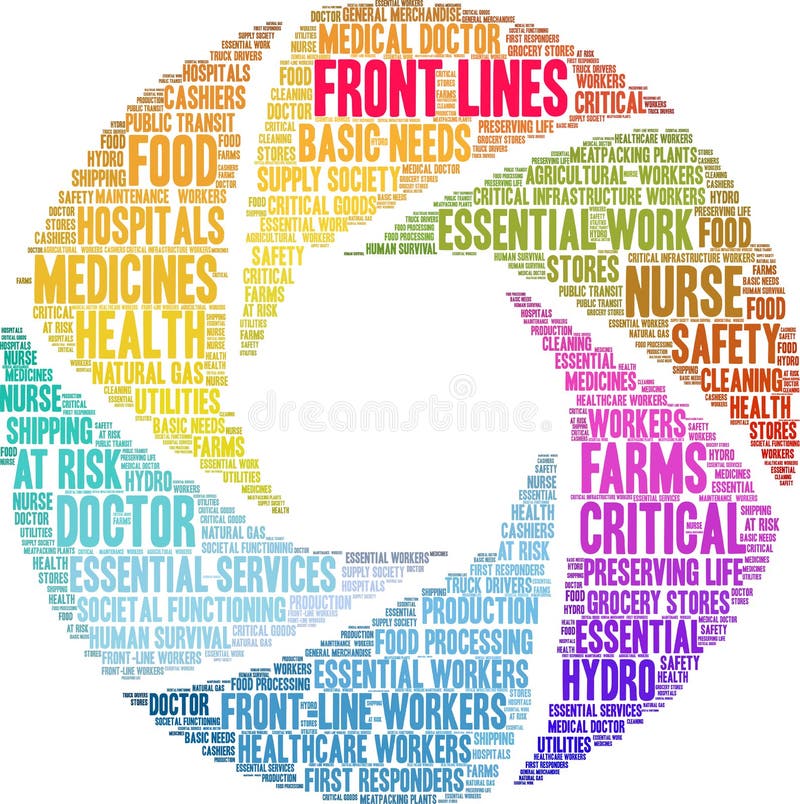 Front Lines word cloud stock vector. Illustration of front - 208072267