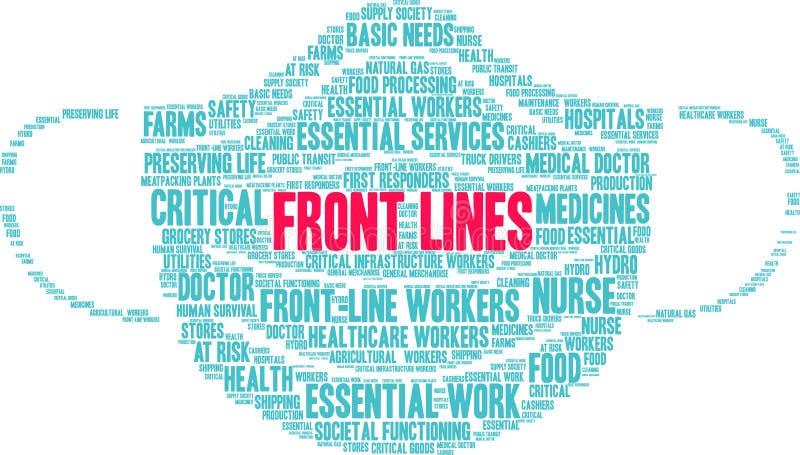 Front Lines word cloud stock vector. Illustration of basic - 208072268