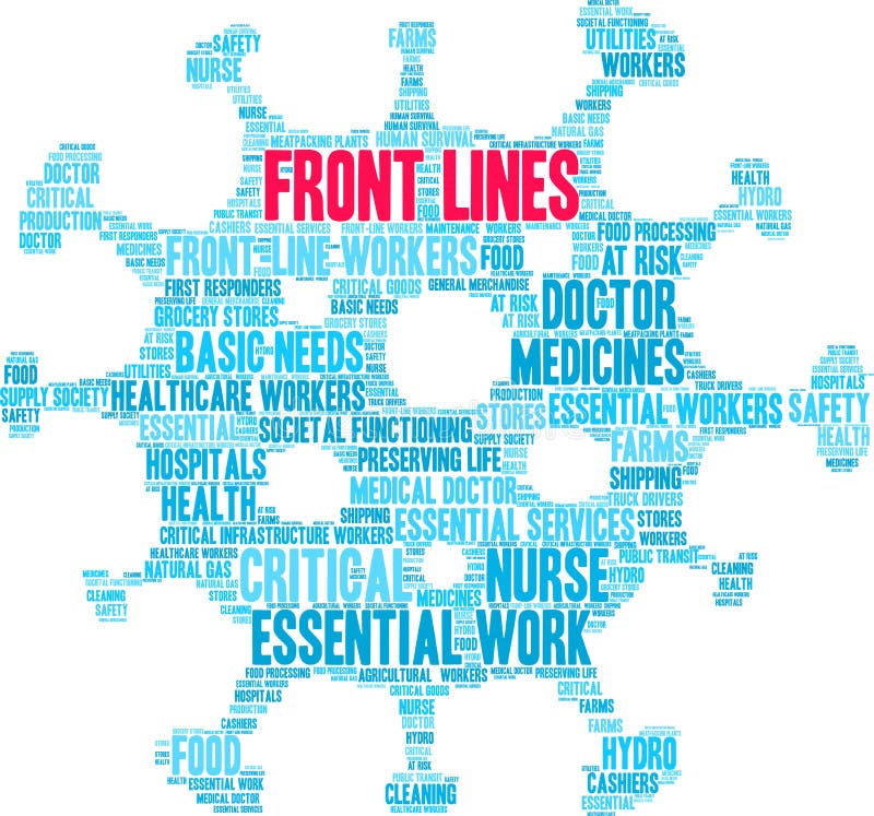 Front Lines word cloud stock vector. Illustration of basic - 208072281