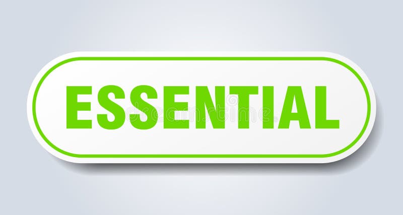 Essential Button. Sticker. Banner. Rounded Glass Sign Stock Vector ...