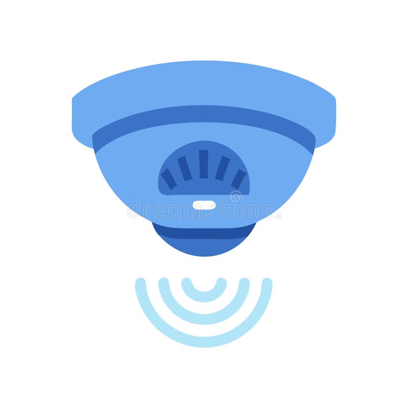 Essential Smoke Detector Icon for Safety Stock Vector - Illustration of ...