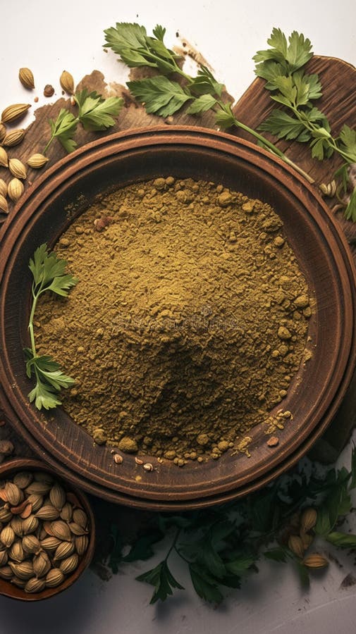 Essential Spice for Cooking Closeup Aromatic Coriander Powder Stock ...