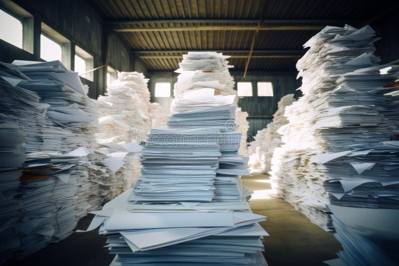 Essential Stack Paper Office File. Generate AI Stock Photo - Image of ...