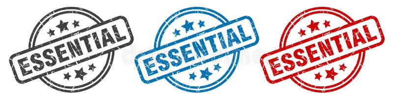 Essential Stamp. Essential Round Isolated Sign Stock Vector ...