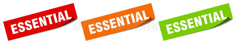 Essential Sticker. Essential Square Isolated Sign Stock Vector ...