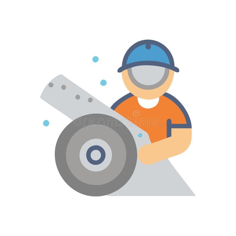 Essential Stone Cutter Icon for Construction Stock Illustration ...