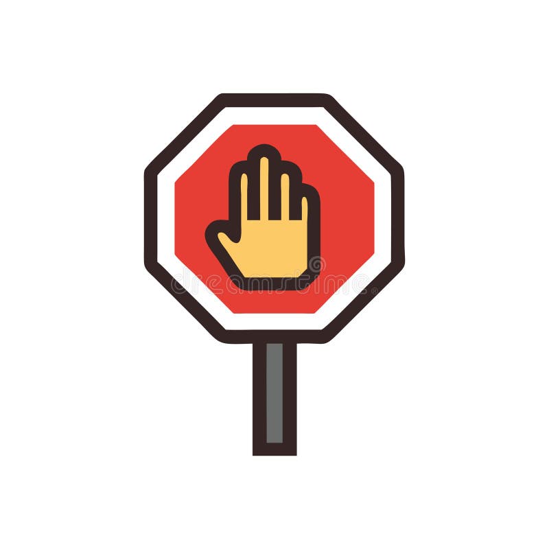Essential Stop Sign Icon for Traffic Safety Stock Illustration ...
