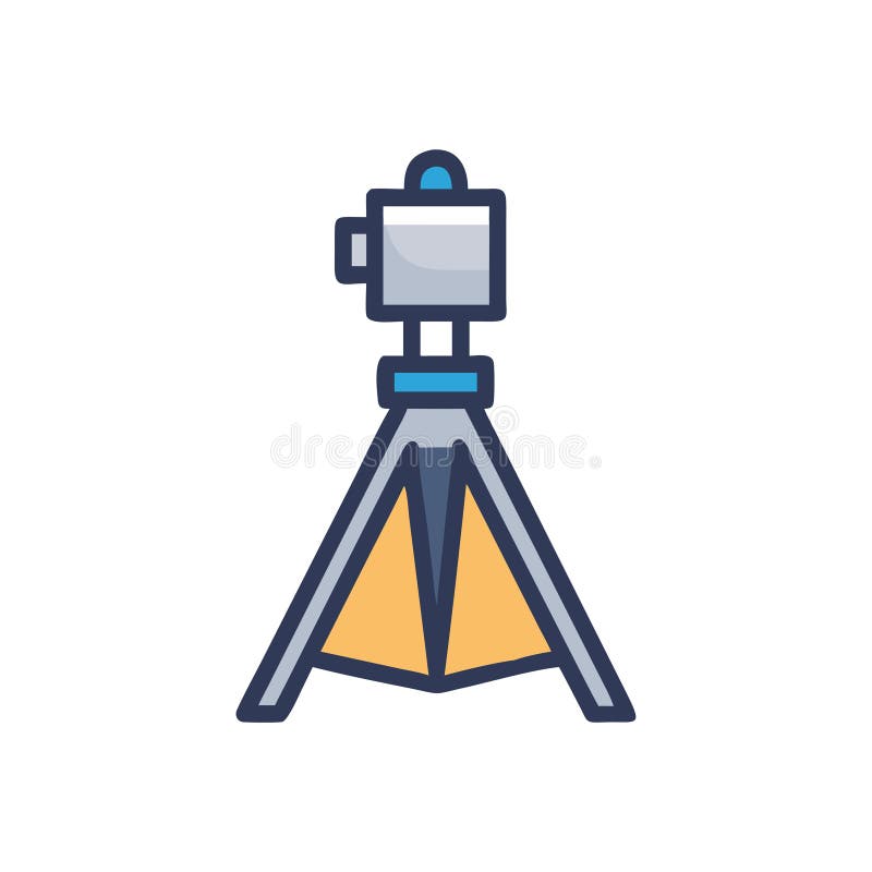 Essential Surveying Prism Icon for Land Analysis Stock Illustration ...