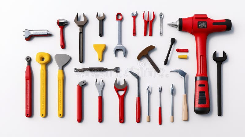 Essential Tool Collection a Flatlay Showcasing Various Hand Tools ...