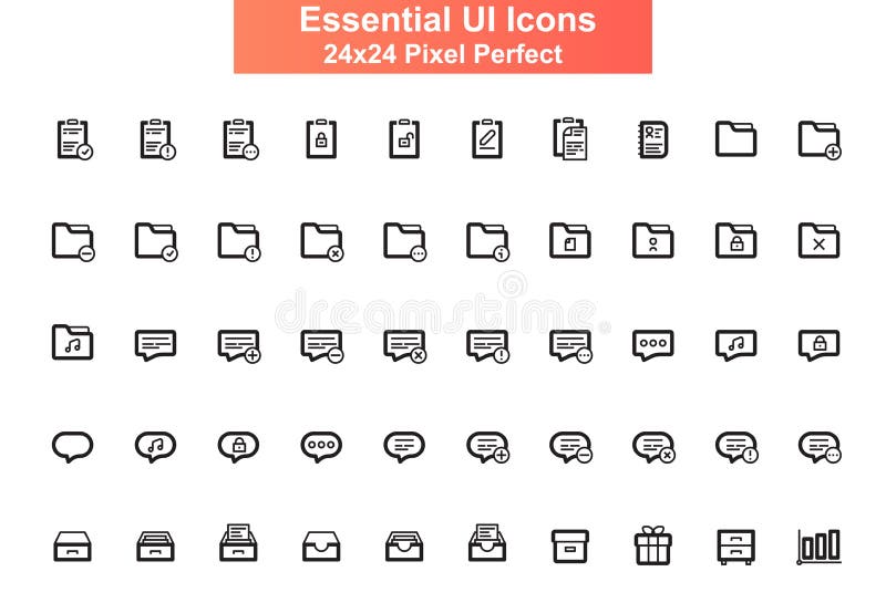 Document Icons 24x24 Pixel Stock Illustrations – 139 Document Icons ...