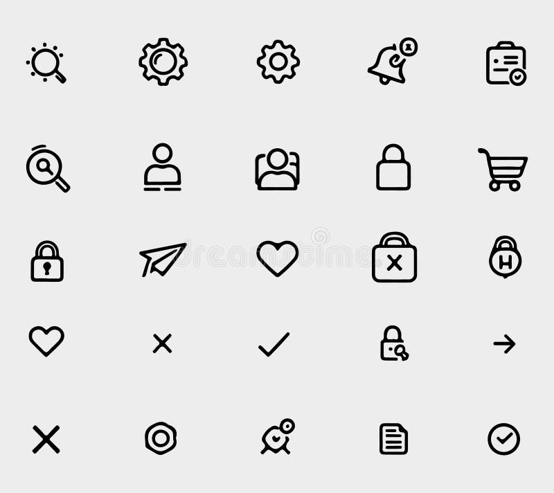 Minimal Ux Icons Pack Stock Illustrations – 297 Minimal Ux Icons Pack Stock Illustrations ...
