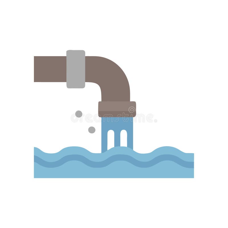 Essential Waste Pipe Icon for Plumbing Stock Illustration ...