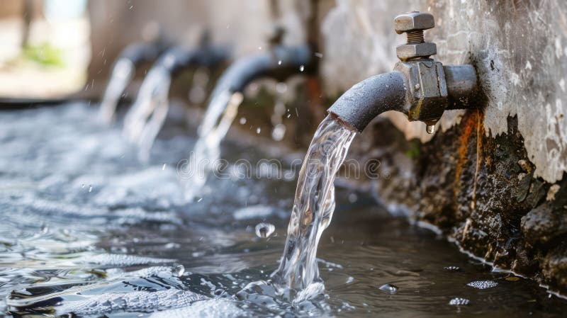 Essential Water Distribution Network Ensuring Access Stock Illustration ...