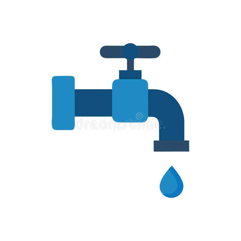 Essential Water Tap Icon for Plumbing Stock Illustration - Illustration ...