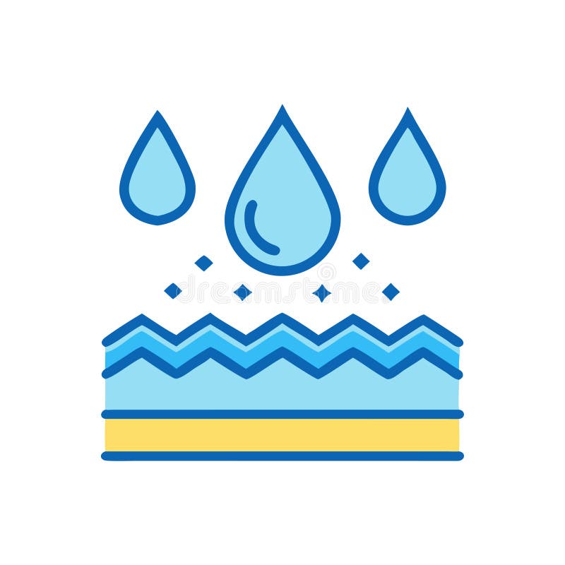 Essential Waterproof Membrane Icon for Construction Stock Illustration ...