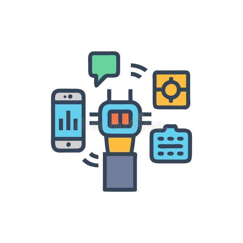 Essential Wearable Technology Icon for Health Tracking Stock Image ...