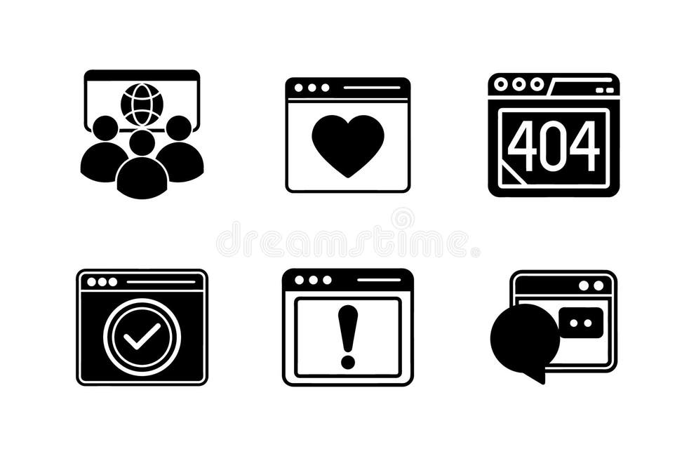 Essential Web Interface Icons Set – Communication, Status, and Alerts ...
