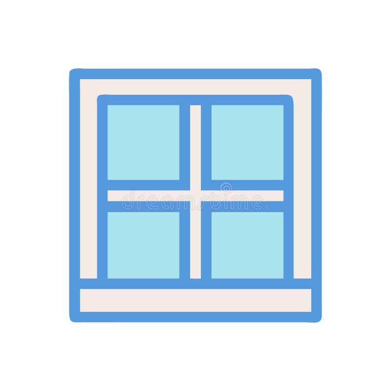 Essential Window Icon for Architecture Stock Vector - Illustration of ...