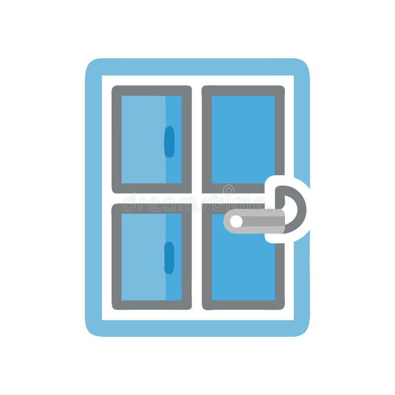 Essential Window Lock Icon for Security Stock Illustration ...